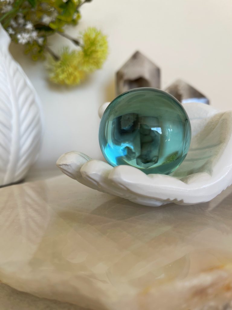 Aqua Obsidian Sphere - Crystal Empire Australia