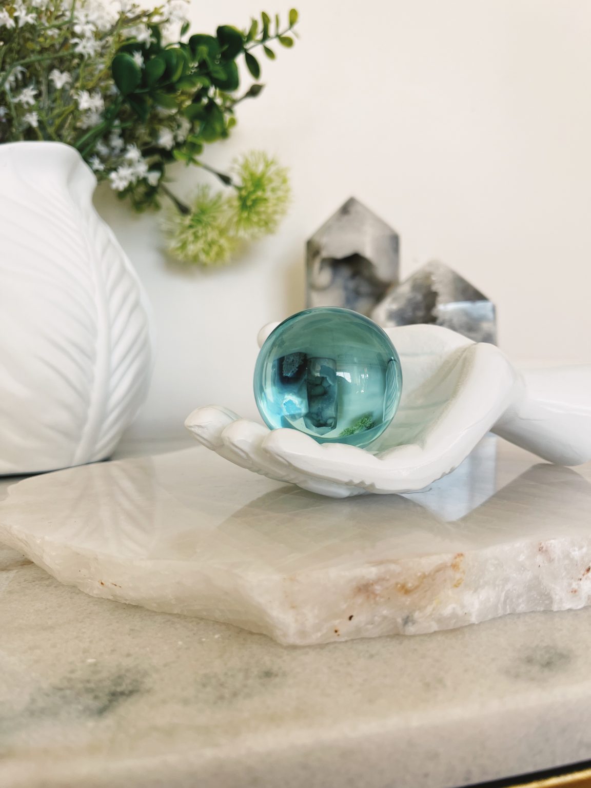 Aqua Obsidian Sphere - Crystal Empire Australia