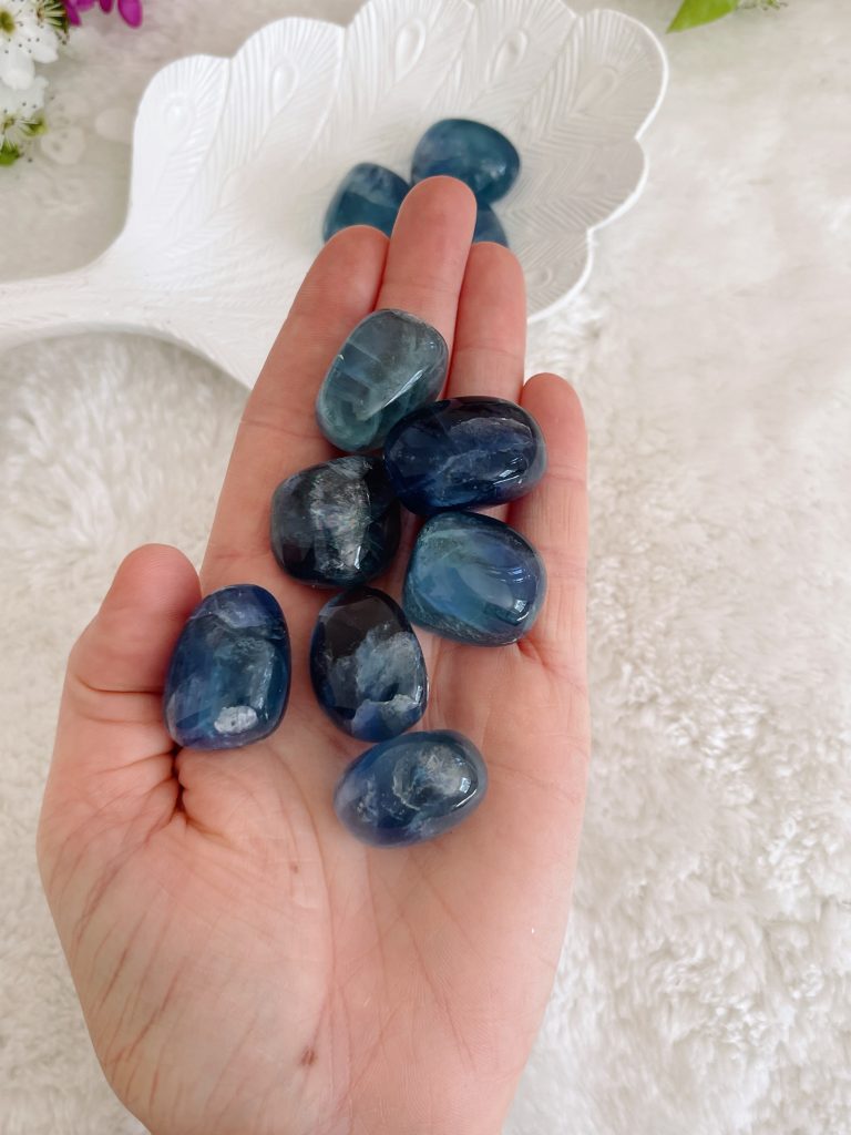Fluorite Blue Tumbled Stone - Crystal Empire Australia